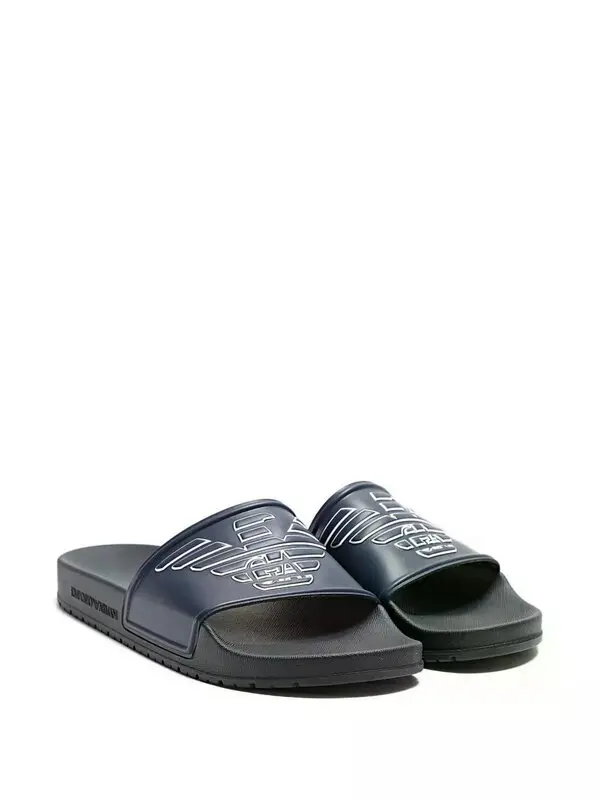 Emporio Armani Logo Slides - Blue