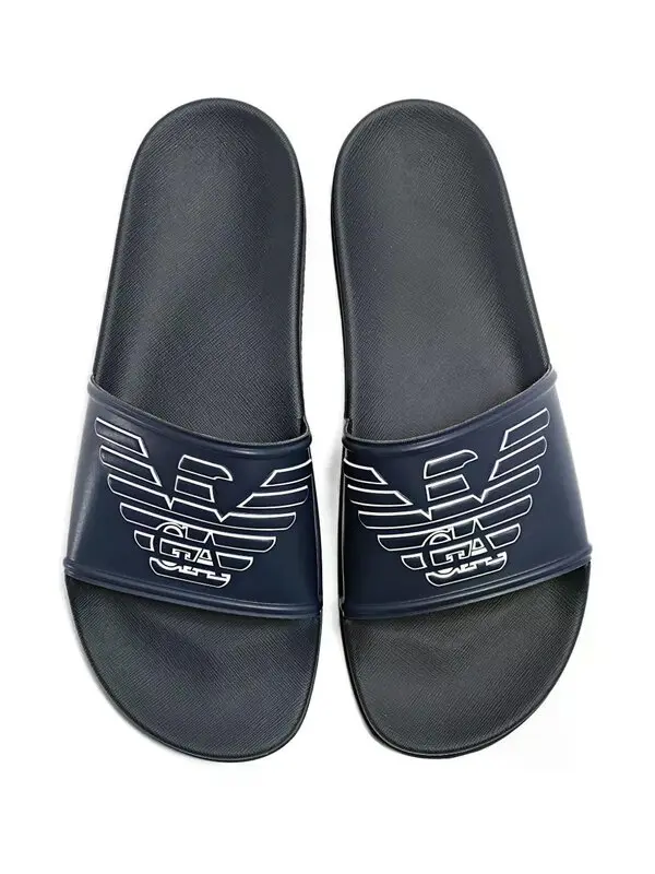 Emporio Armani Logo Slides - Blue
