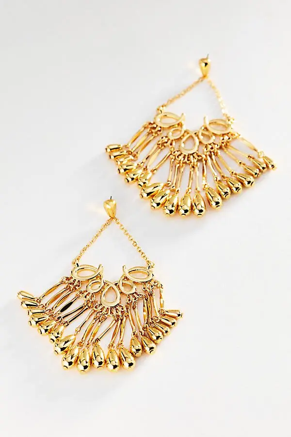 Anthropologie Airy Chandelier Earrings - Gold