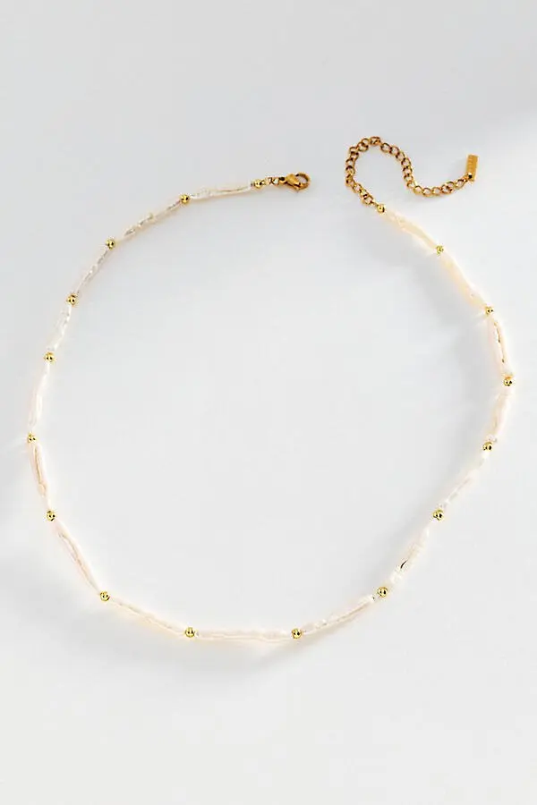 CASA CLARA Crystal And Choker Necklace - Pearl