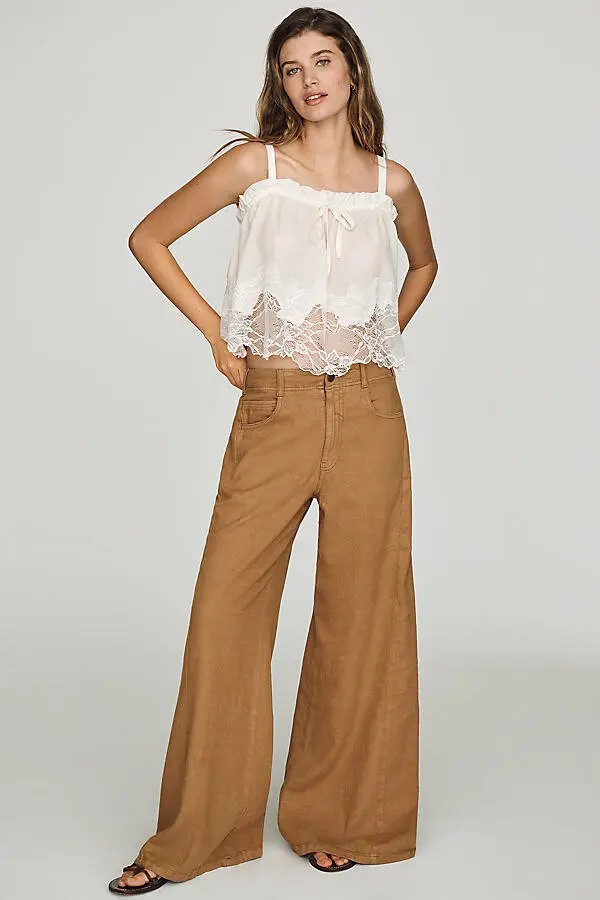 PILCRO Adi Mid-rise Clean-hem Flare Pants - Foxtrot
