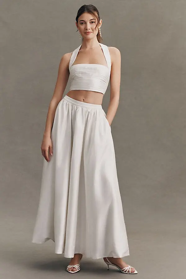 Bhldn Taffeta Halter Skirt Set