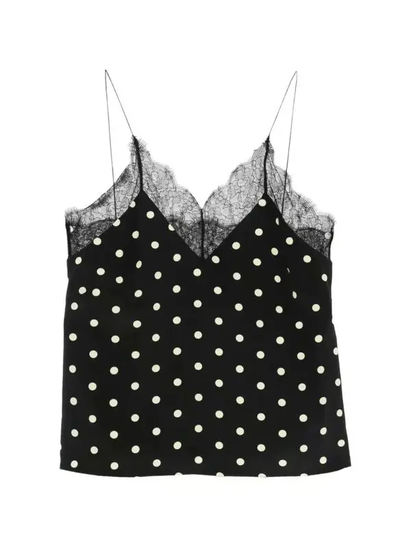 FRANCOISE PINTON - PARIS Polka Dot Lace Camisole