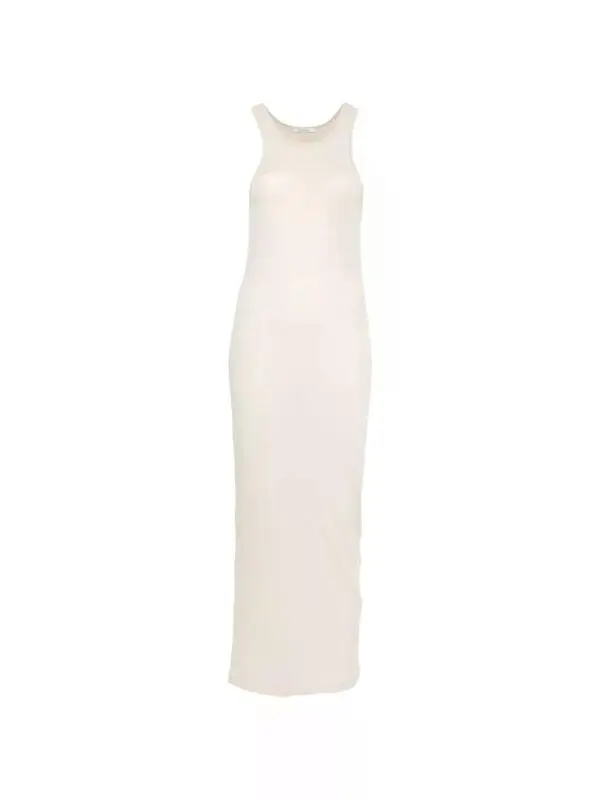 ENTIRE STUDIOS Racerback Ruched Midi Dress - Neutrals