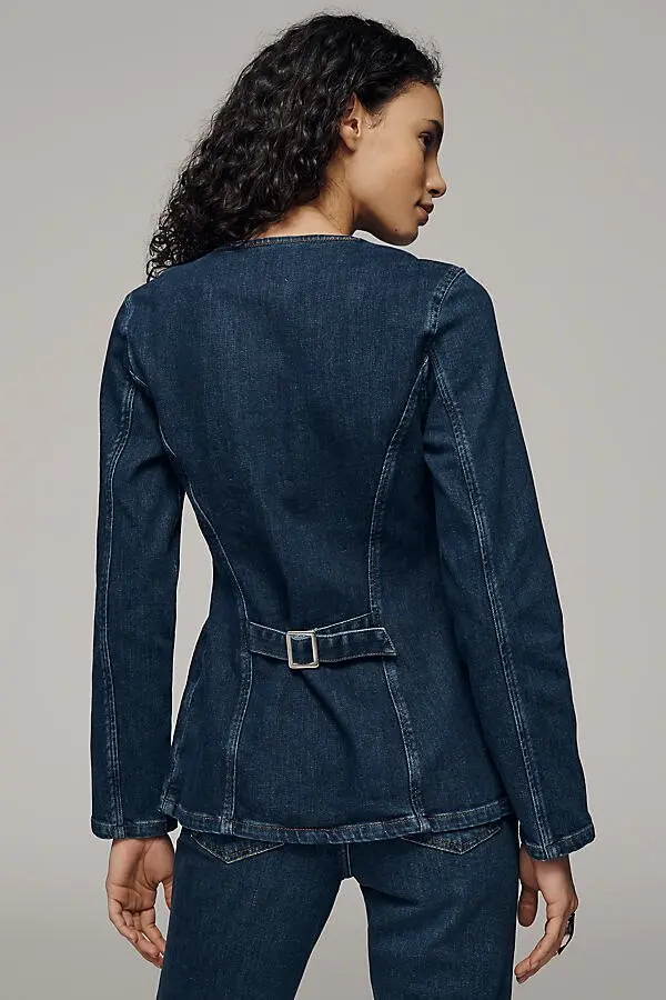 ALIGNE Organic Cotton Denim Blazer Jacket