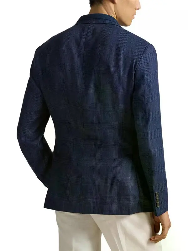 Polo Ralph Lauren Glen Plaid Double-breasted Blazer - Blue