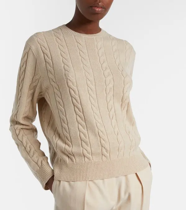 Loro Piana Cedar Cable-knit Cashmere Sweater