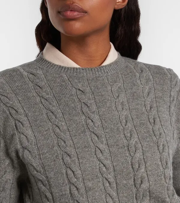 Loro Piana Cedar Cable-knit Cashmere Sweater - Grey