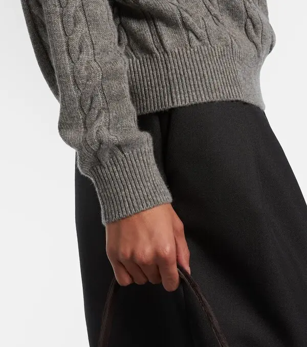 Loro Piana Cedar Cable-knit Cashmere Sweater - Grey