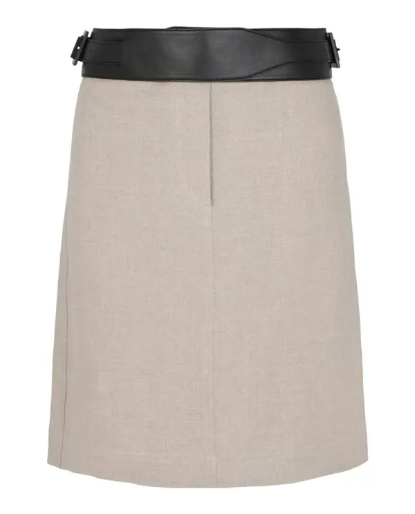 FERRAGAMO Leather Belt Skirt