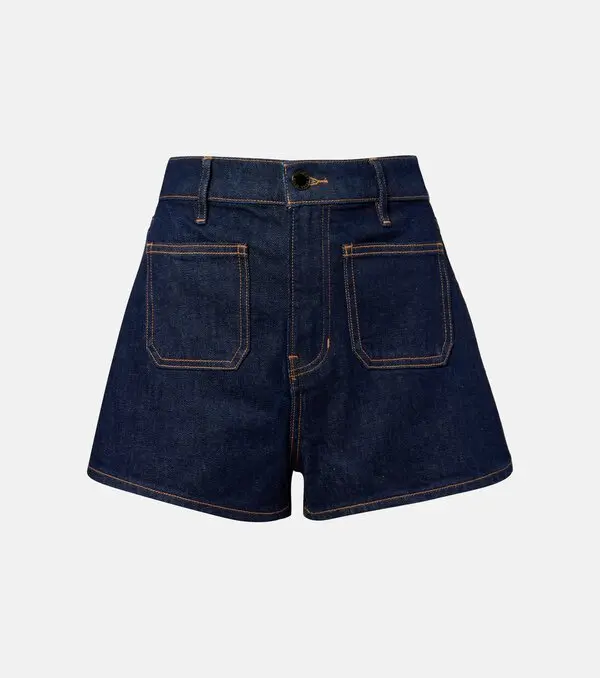 Veronica Beard Elijah Denim Shorts - Blue