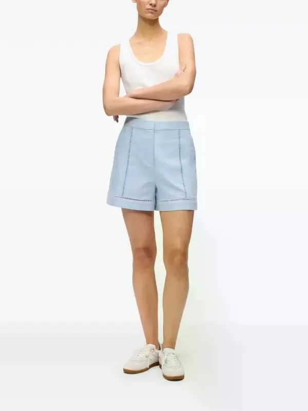 Karl Lagerfeld Cut-out Embroidered Shorts