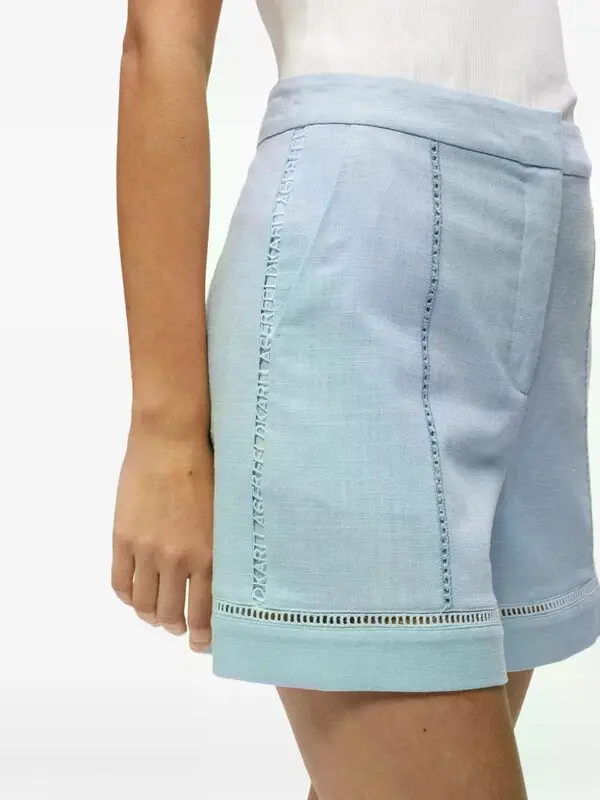 Karl Lagerfeld Cut-out Embroidered Shorts