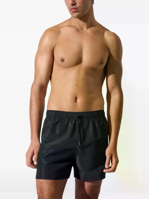Karl Lagerfeld Logo Drawstring Swim Shorts - Black