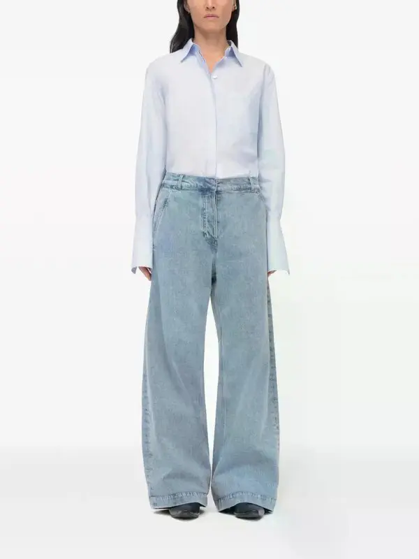 Another Tomorrow Wide-leg Denim Jeans