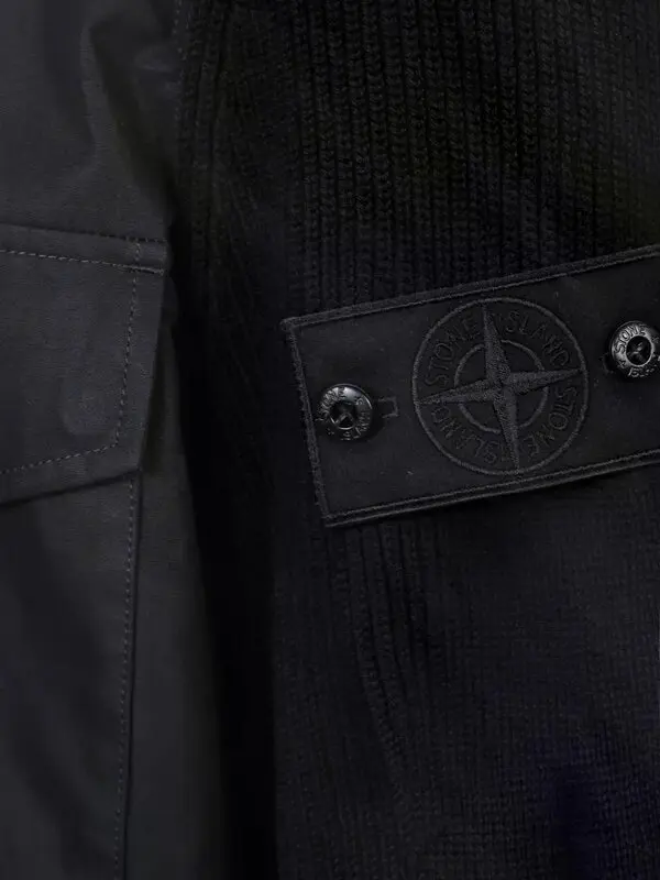 Stone Island Flap-pocket Panelled Jacket - Black
