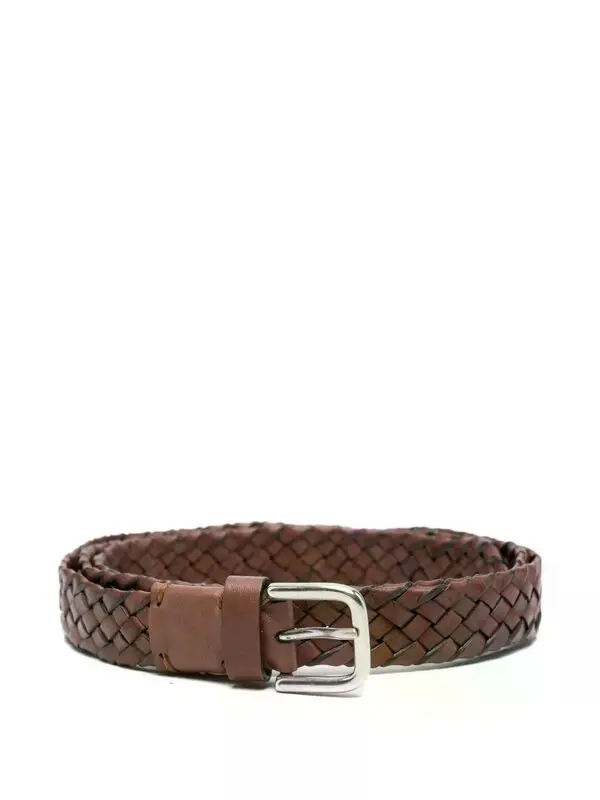 P.a.r.o.s.h Woven Leather Belt - Brown