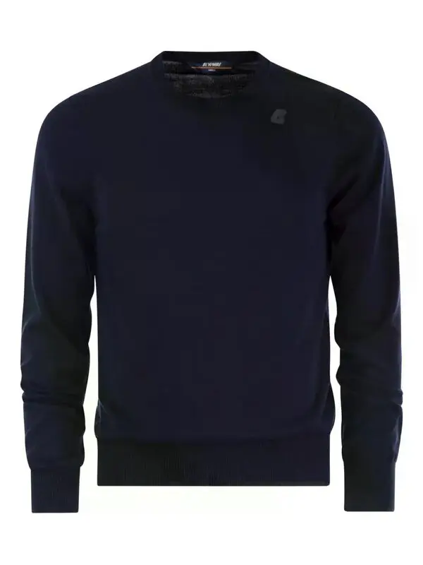 K-WAY Crewneck Sweatshirt With Logo - Blue