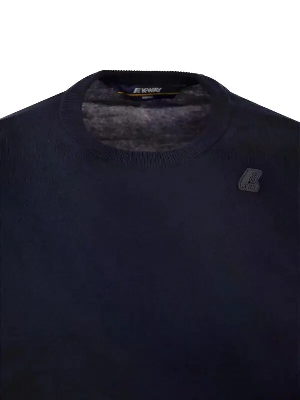 K-WAY Crewneck Sweatshirt With Logo - Blue