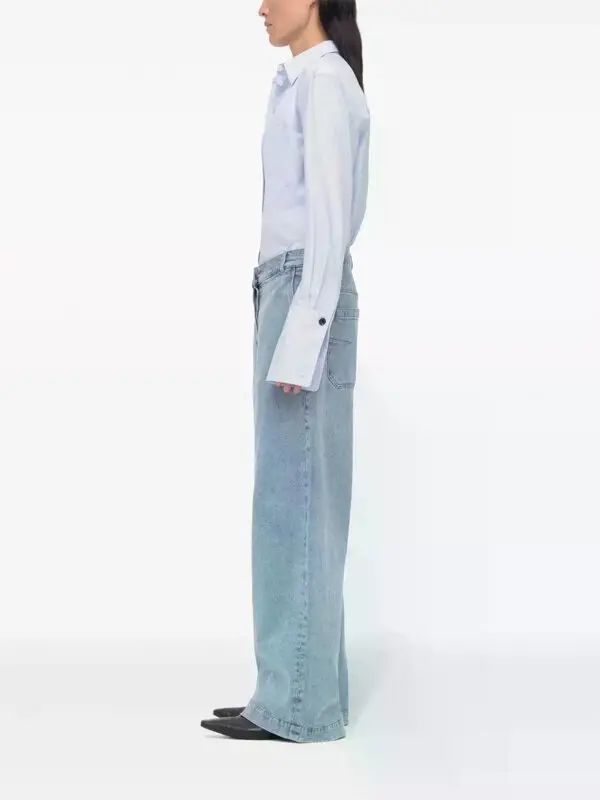 Another Tomorrow Wide-leg Jeans - Blue