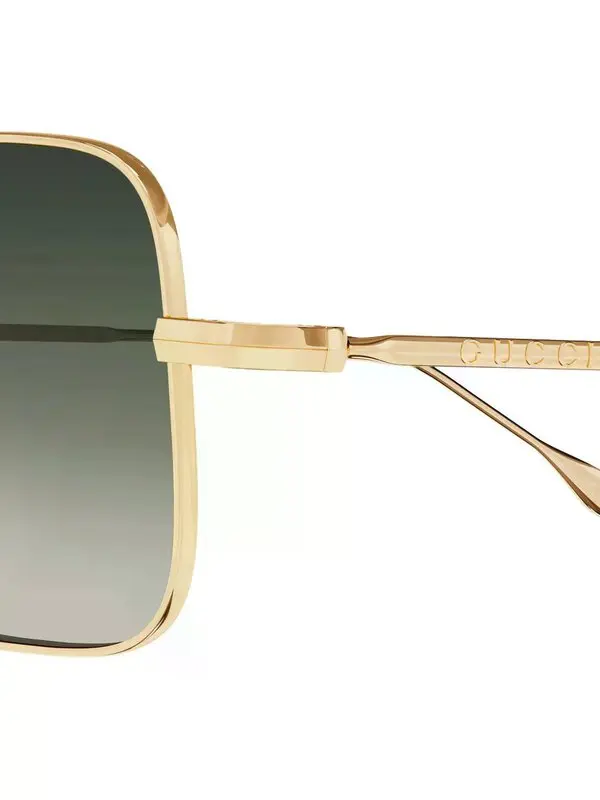 Gucci Square-frame Sunglasses - Gold