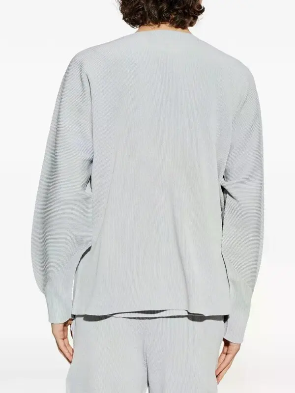 Issey Miyake Pleated Button Cardigan - Grey