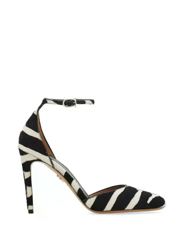 FERRAGAMO Pony Skin Stiletto Pumps - Black