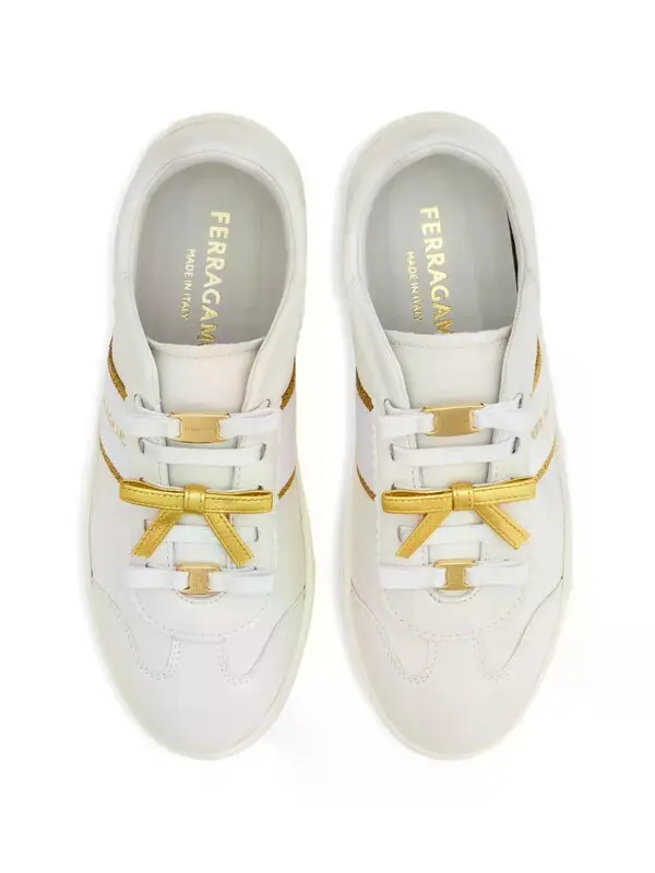 FERRAGAMO Sneaker With Bow Detailing - White