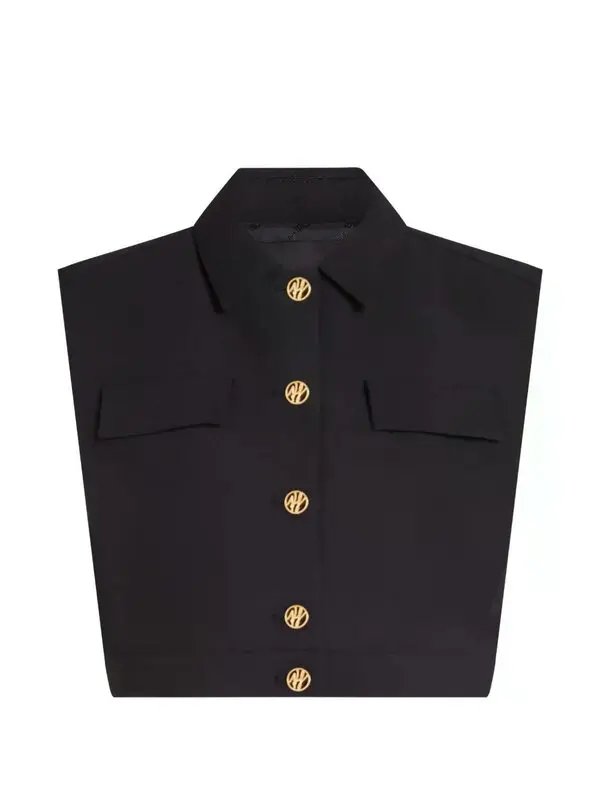 Karl Lagerfeld Pocket Button Top