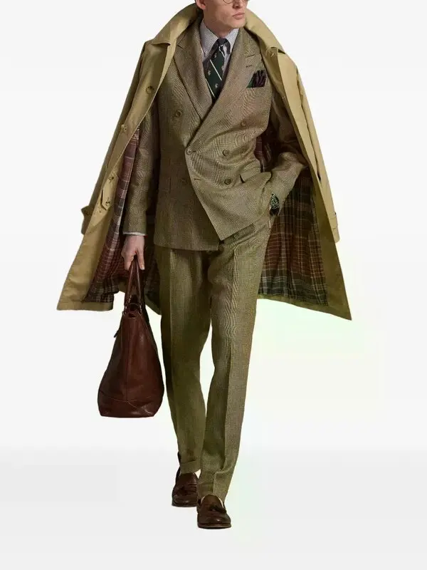 Polo Ralph Lauren Glen-plaid Double-breasted Blazer - Neutrals