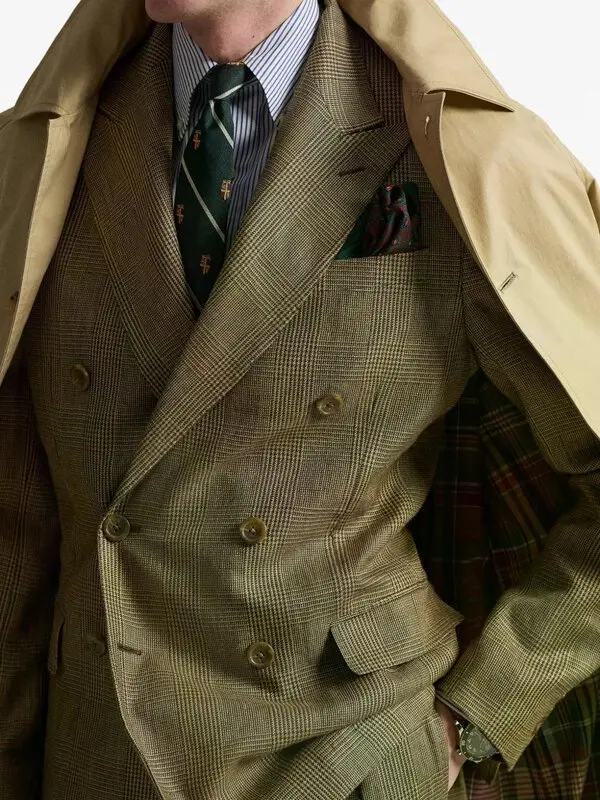 Polo Ralph Lauren Glen-plaid Double-breasted Blazer - Neutrals