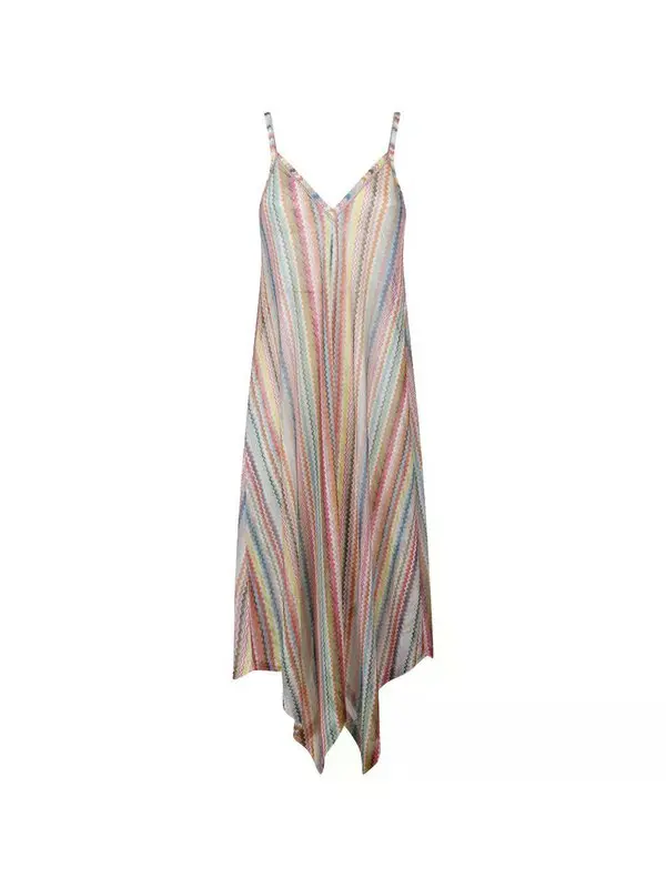 Missoni V-neck Zig-zag-pattern Dress