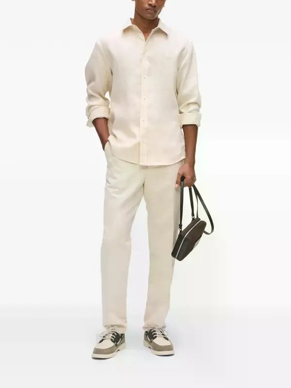 Karl Lagerfeld Monogram Linen Shirt - Neutrals