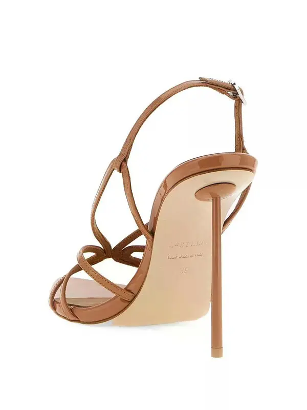 LE SILLA Eugenie Pointed-toe Ankle-strap Sandals - Brown