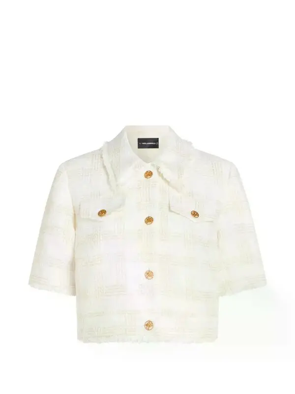 Karl Lagerfeld Button-fastening Tweed Jacket