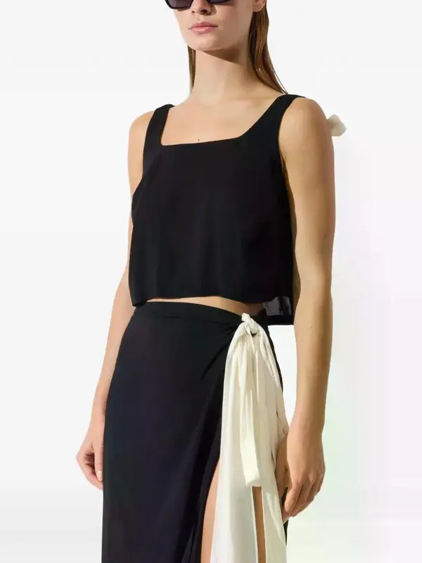 Karl Lagerfeld Bow Detail Square Neck Top