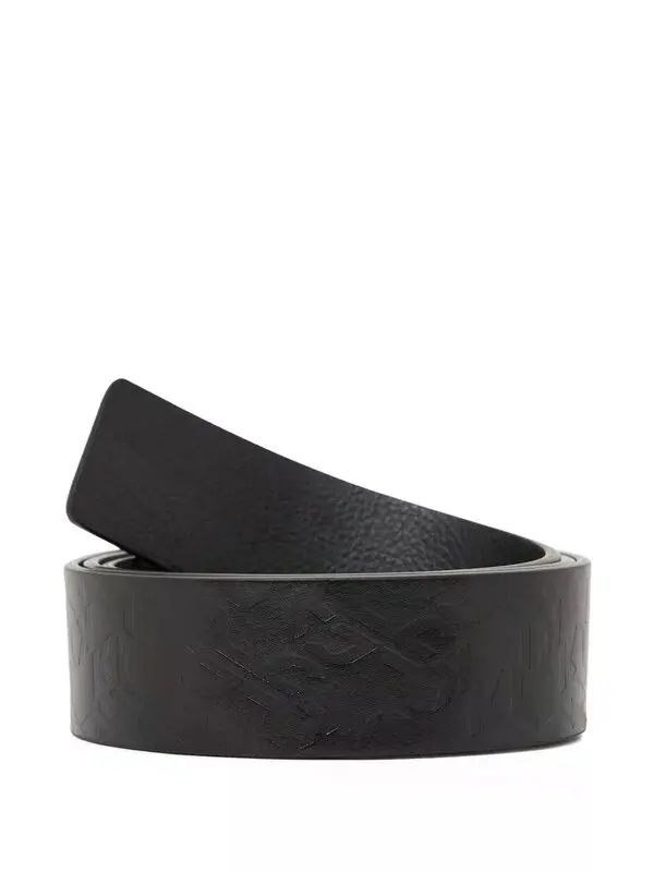 Karl Lagerfeld Monogram Leather Reversible Belt
