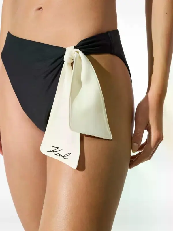 Karl Lagerfeld Bow-detail Bikini Bottom