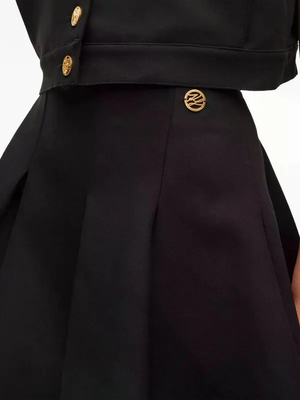 Karl Lagerfeld Mini Logo-detail Pleated Skirt