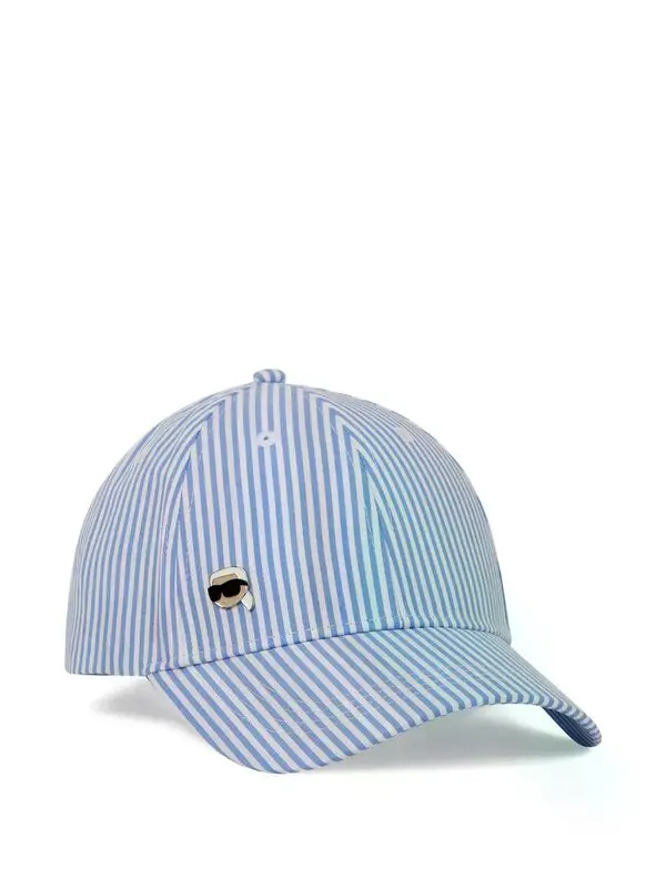 Karl Lagerfeld Pin Stripes Cap - Blue