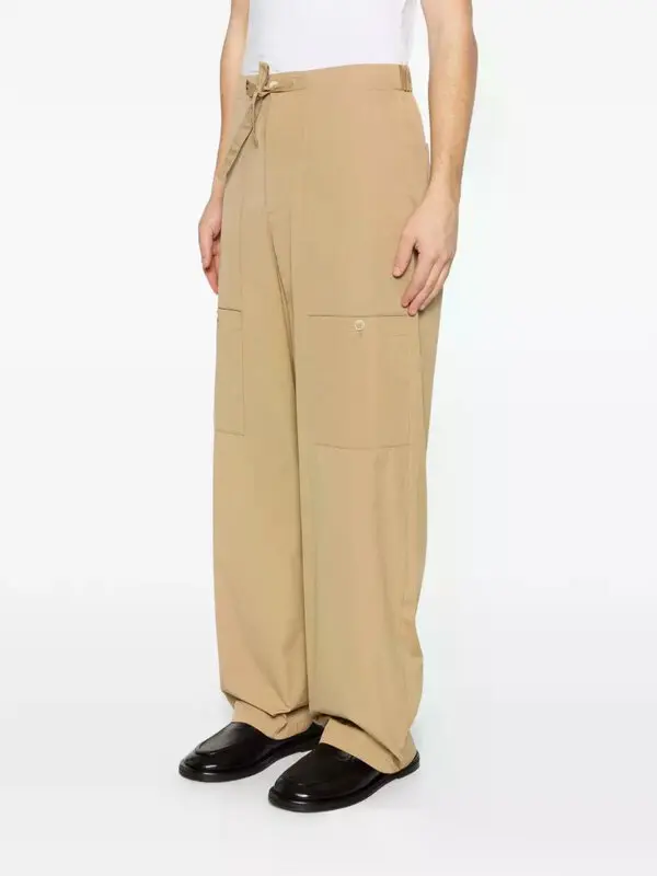 JIL SANDER Drawstring Straight Trousers - Neutrals