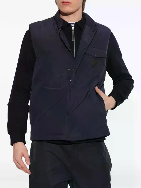 Moncler Buttoned Pocket Gilet - Blue