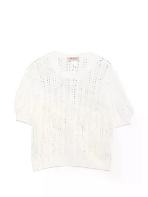 TWINSET Fringed Knitwear - White