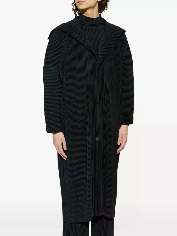 Issey Miyake Hooded Buttoned Coat