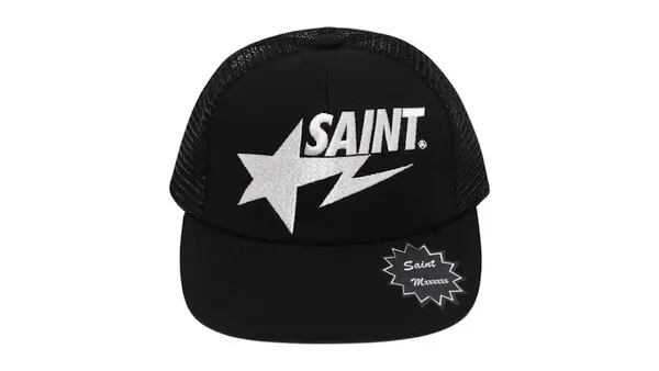 A BATHING APE X Saint Mxxxxxx Saint Sta Cap - Black