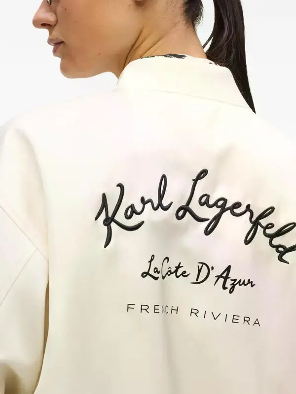 Karl Lagerfeld Côte D'azur Long-sleeve Bomber Jacket
