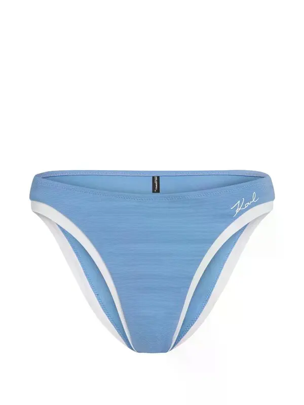 Karl Lagerfeld Signature Bikini Bottom - Blue