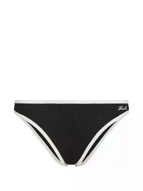 Karl Lagerfeld Logo-embroidery Brief - Black