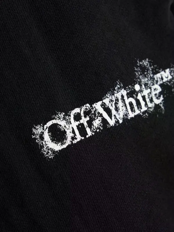 Off-White Logo Drawstring Track Shorts - Black