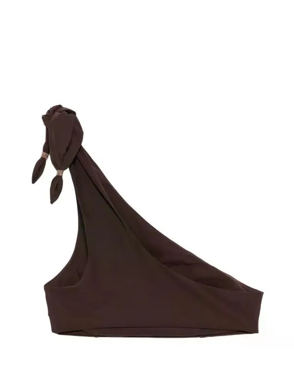 Brunello Cucinelli Knot One-shoulder Bikini Top